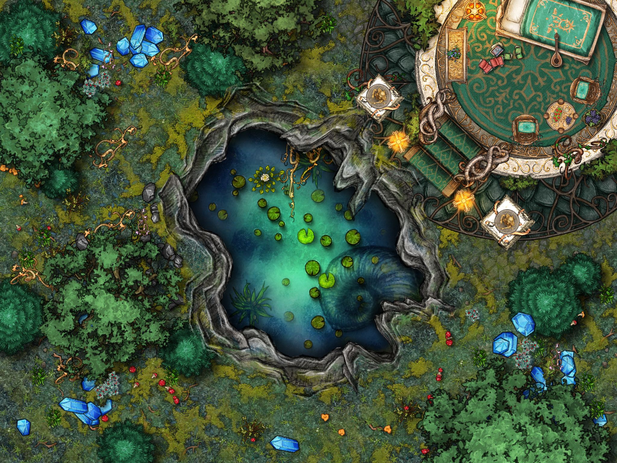 Maps for random locations in Faerun